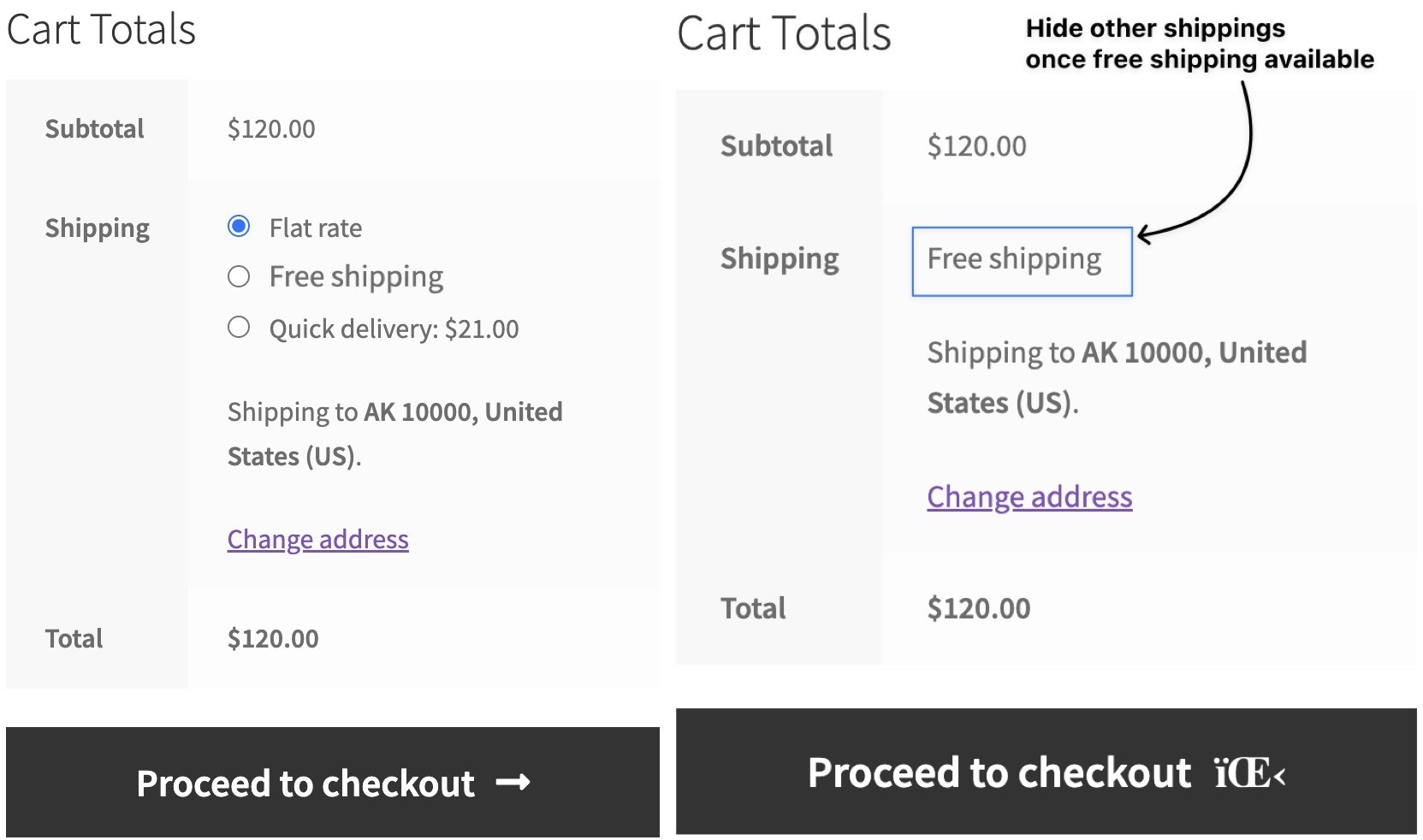 Hide Shipping Method For Woocommerce Thedotstore
