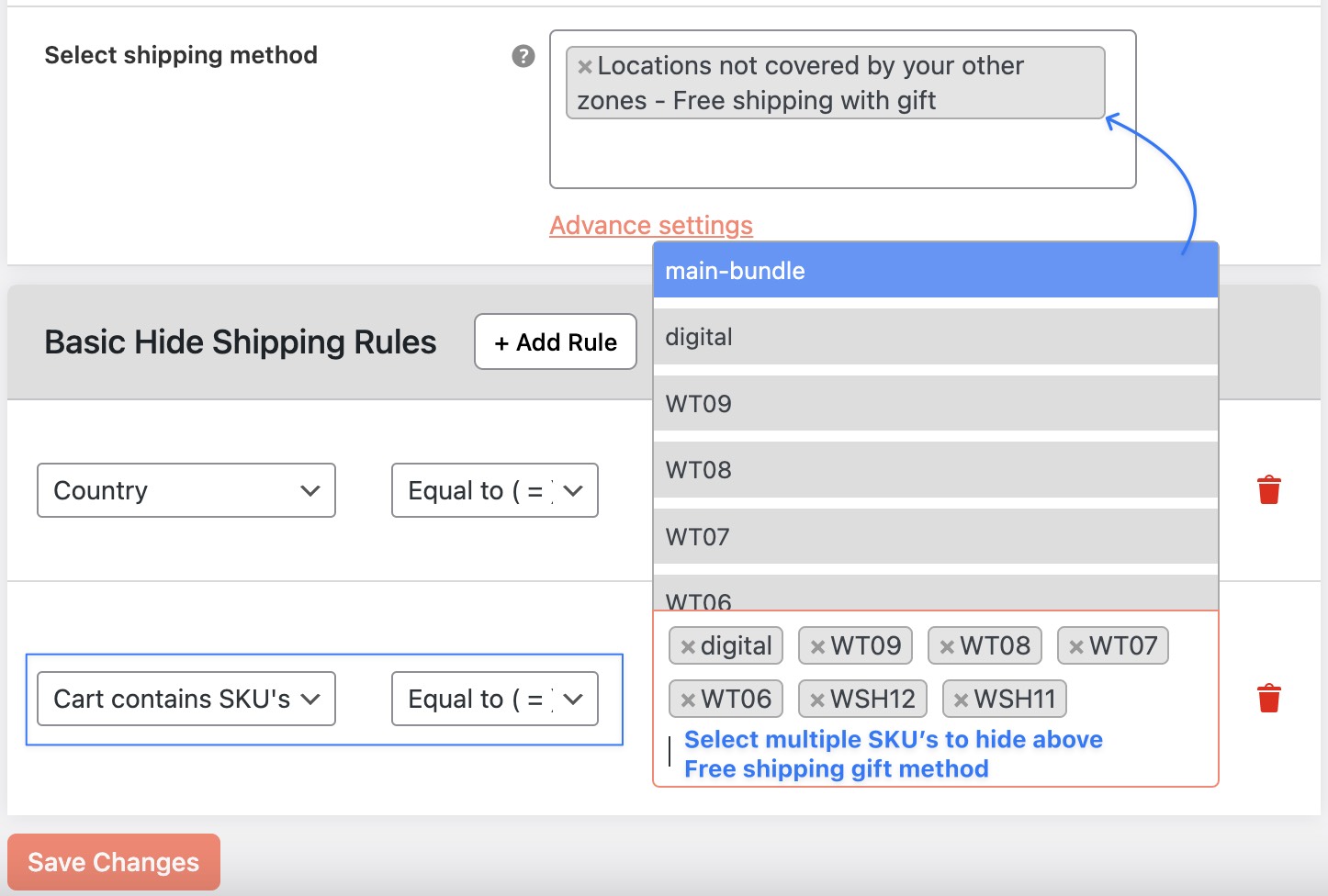 Hide shipping method for WooCommerce - Thedotstore