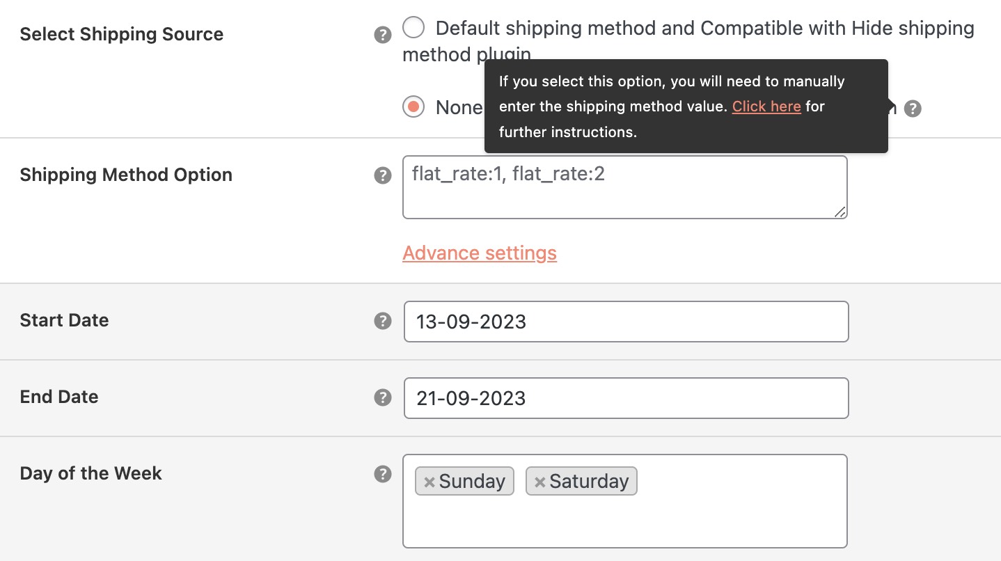 Hide shipping method for WooCommerce - Thedotstore