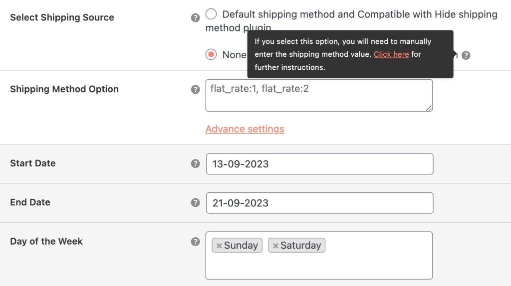 Hide shipping method for WooCommerce - Thedotstore
