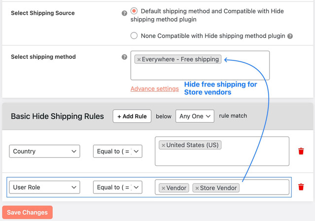 Hide shipping method for WooCommerce - Thedotstore