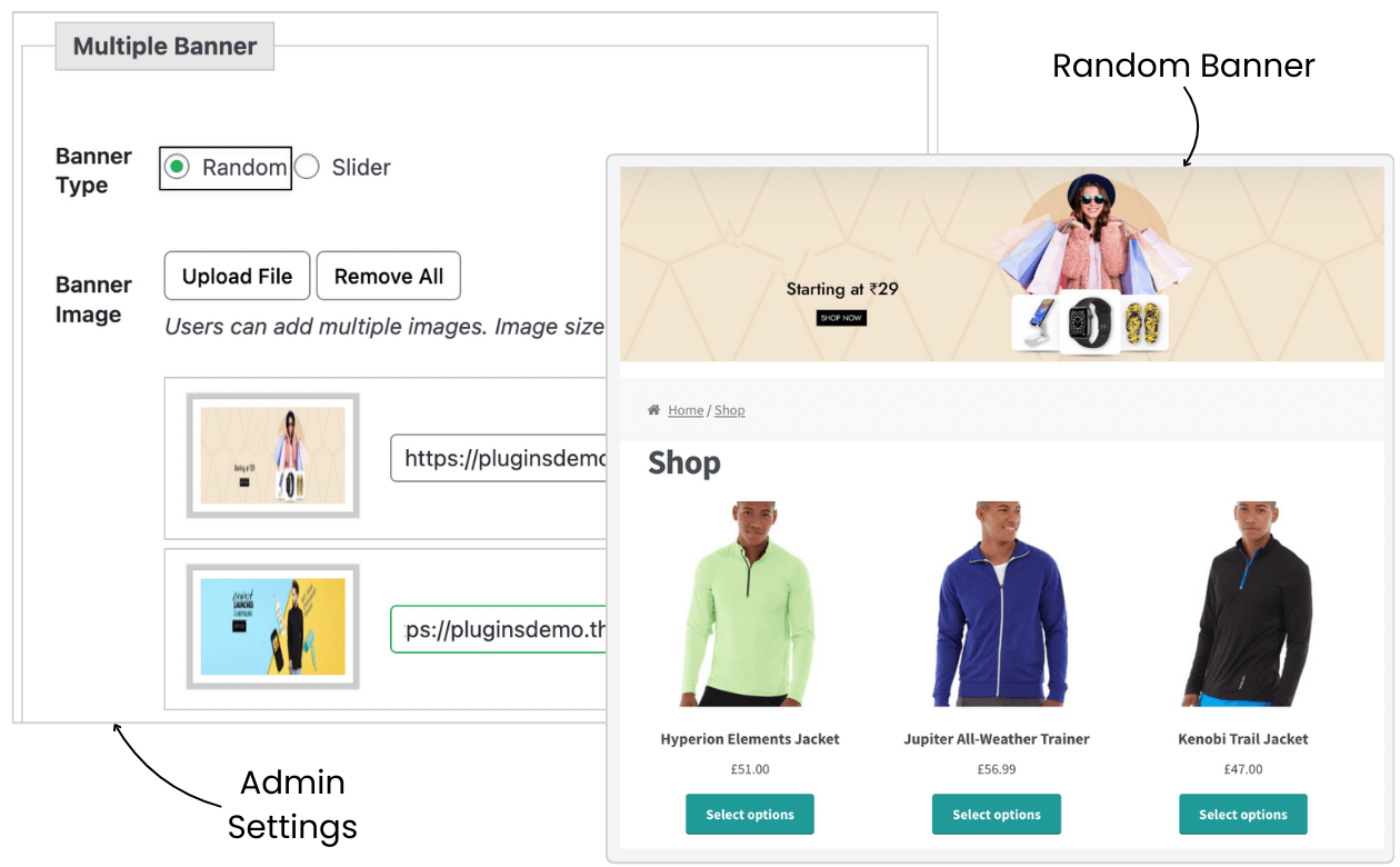 WooCommerce Banner Management Plugin - Thedotstore