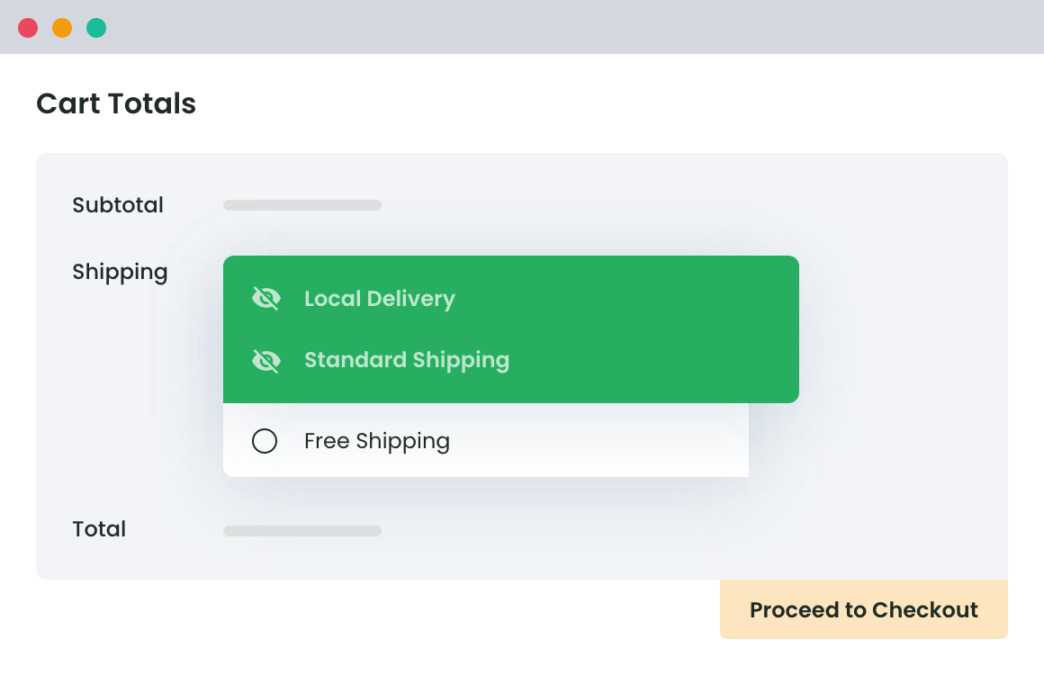 Hide shipping method for WooCommerce - Thedotstore