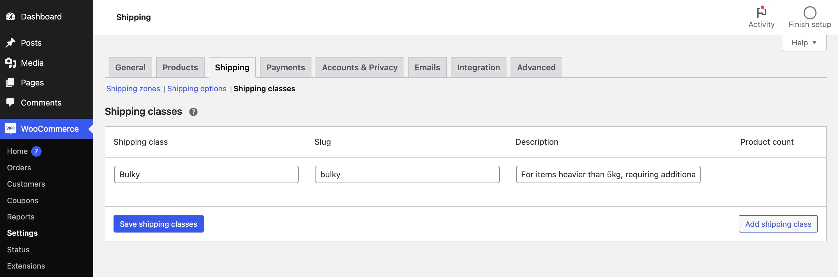 How to setup WooCommerce Per Product shipping