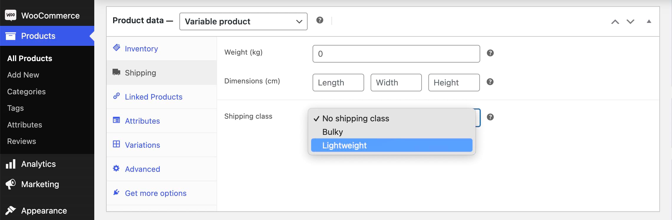 How to setup WooCommerce Per Product shipping