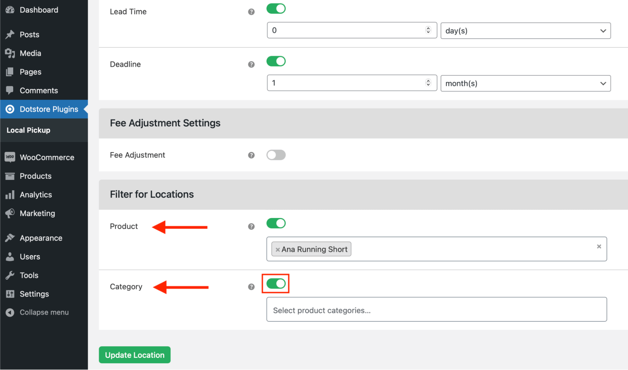 How to set Local Pickup for Specific Products in WooCommerce