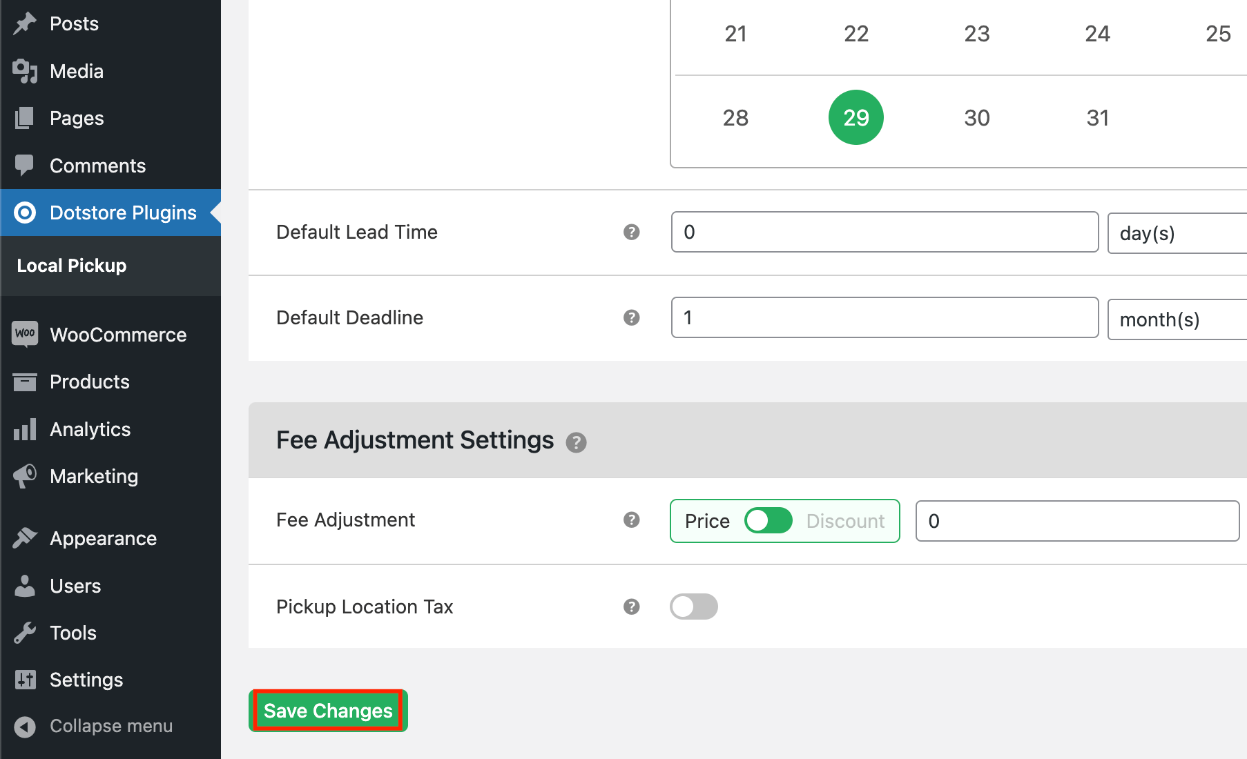 How to set Local Pickup for Specific Products in WooCommerce