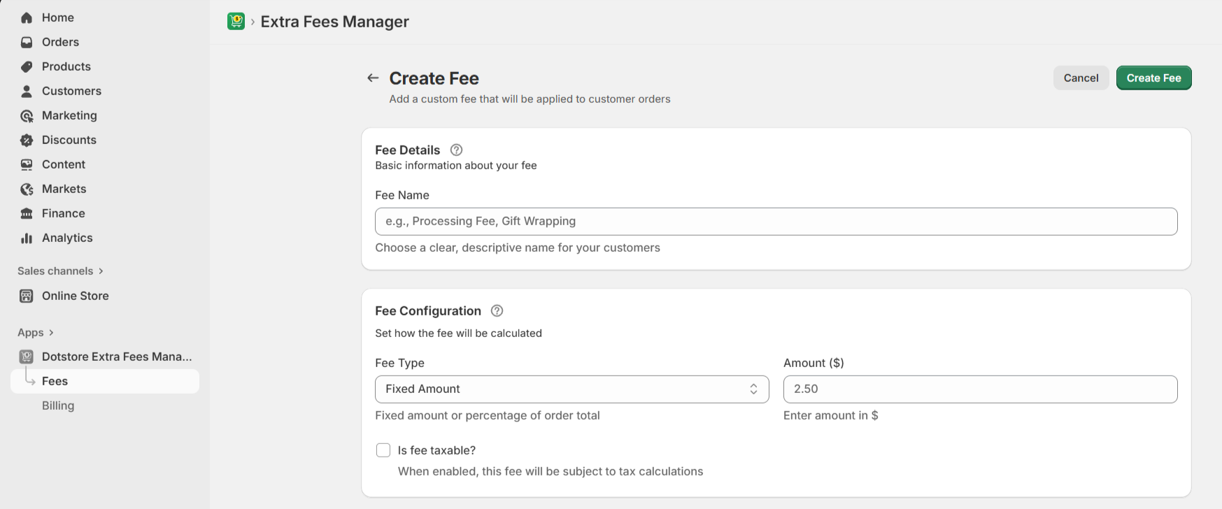How to add custom fees in Shopify [3 Methods] - Thedotstore