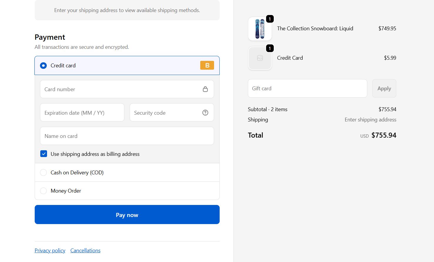 How to add a credit card surcharge in Shopify - Thedotstore